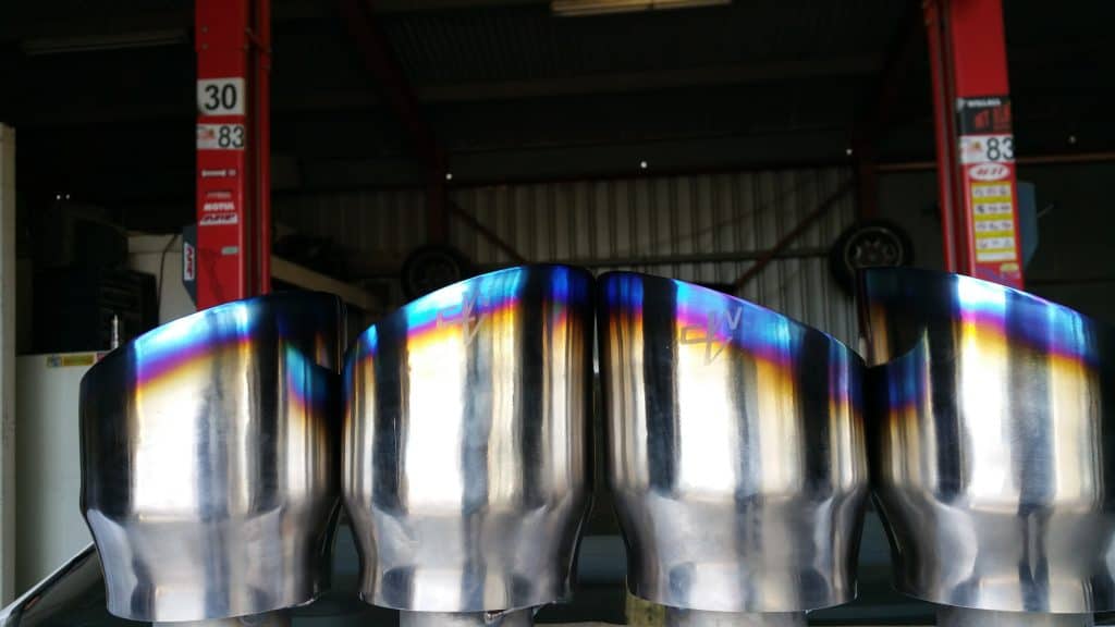 Nissan Skyline R35 GTR titanium exhaust tail tips - AM Performance